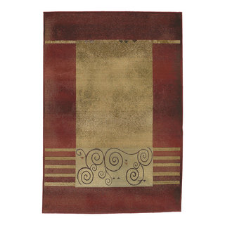 Generations 213R1 Red/Beige 4' x 5'9" Rug, Rectangle 4' x 5'9 ...