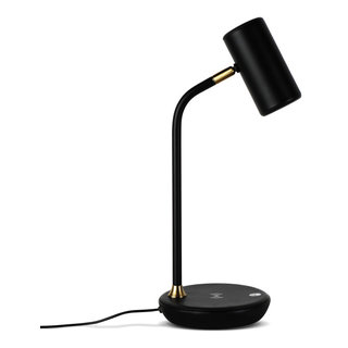 Brightech Ezra Office Desk Lamp Wireless, Charging Pad, Color Change ...