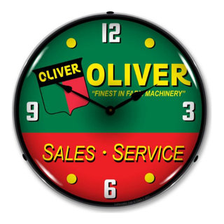 1806849 Oliver Tractor Sales & Service Clock - Contemporary - Wall ...