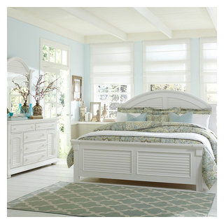 Quahog King Panel Bed, Dresser & Mirror, Night Stand - Beach Style ...