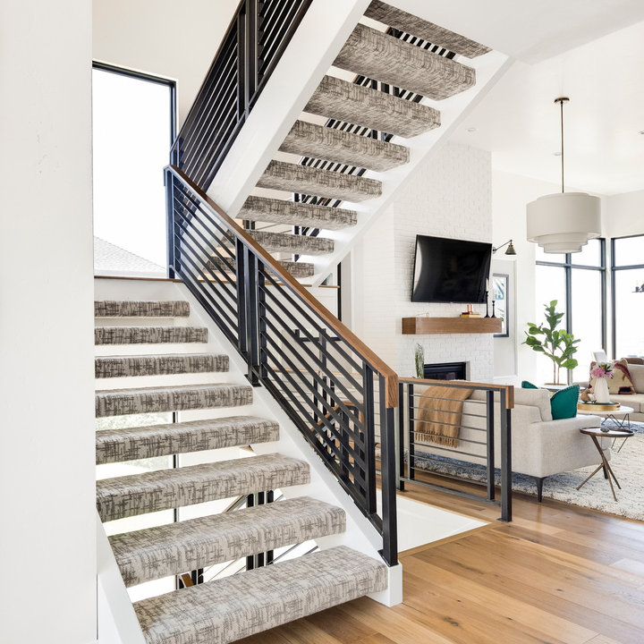 75 Beautiful Staircase with Open Risers Ideas and Designs - October ...