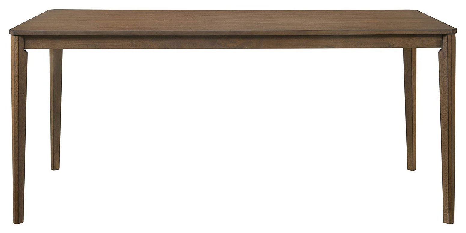 Contemporary Dining Table, Rectangular Walnut Top With Clipped Corners - Transitional - Dining ...