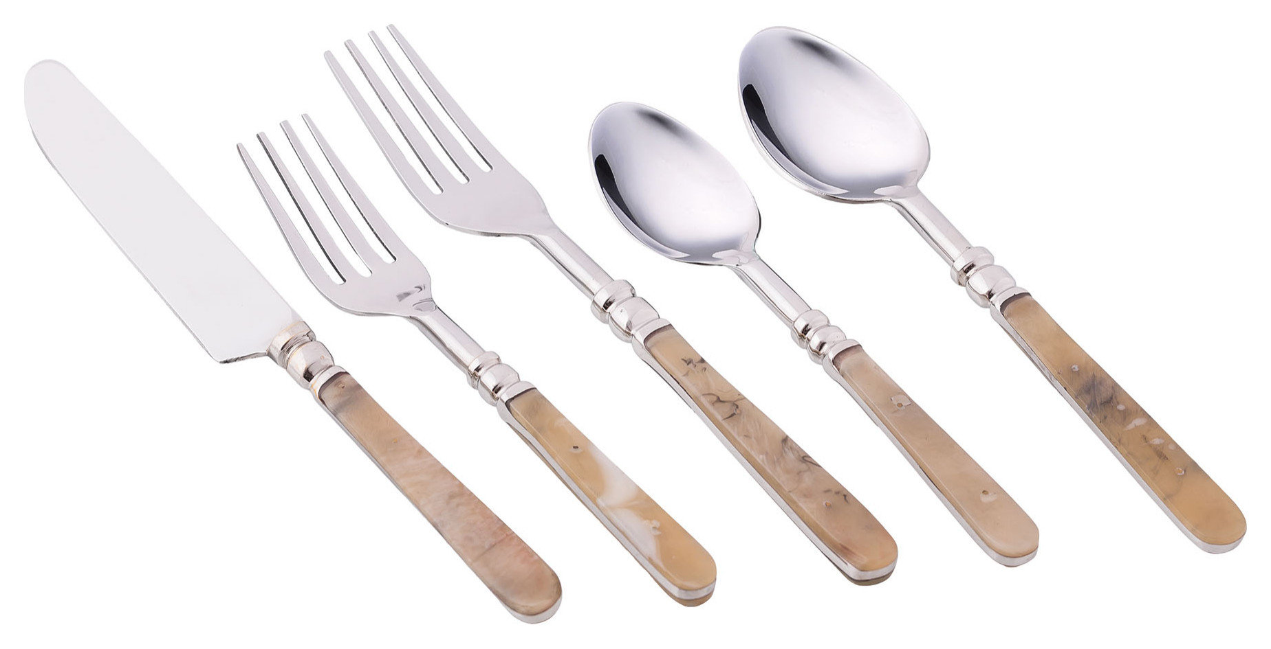 ELK Lifestyle CUTLERY009/S5 Bone Look 5-Piece Cutlery Set ...