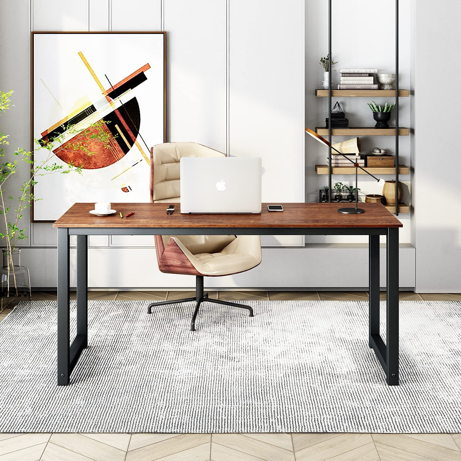 Modern Rectangular Sturdy Office Desk 63” - Transitional - Desks And ...