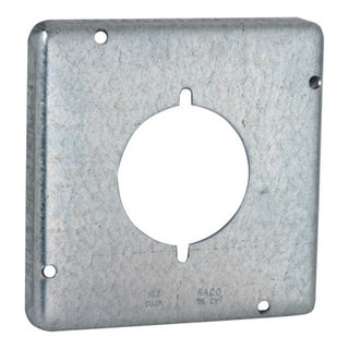 RACO 878 Single Receptacle Exposed Work Box Cover, Steel, 4-11/16 ...