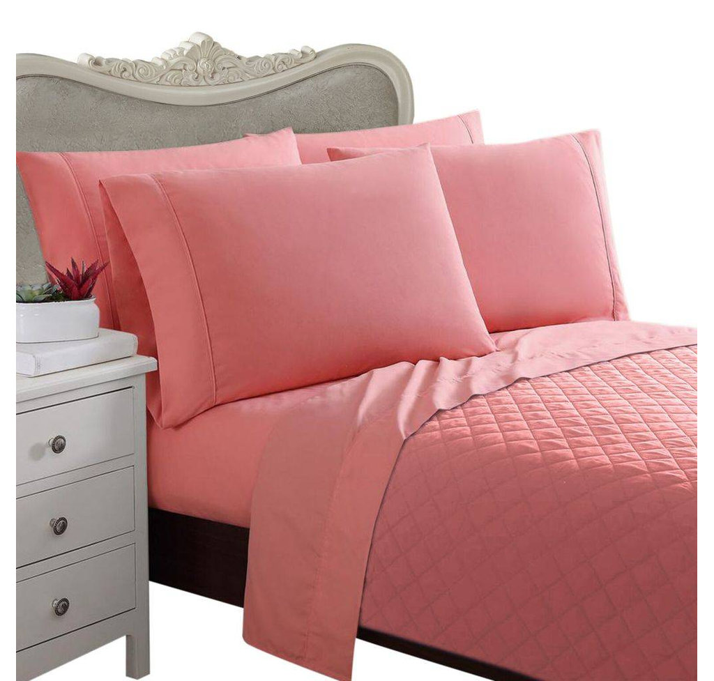 Pink Full 3-Piece Bed Duvet Set, Queen - Contemporary - Duvet Covers ...