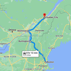 Boston to Quebec City.. route suggestions?