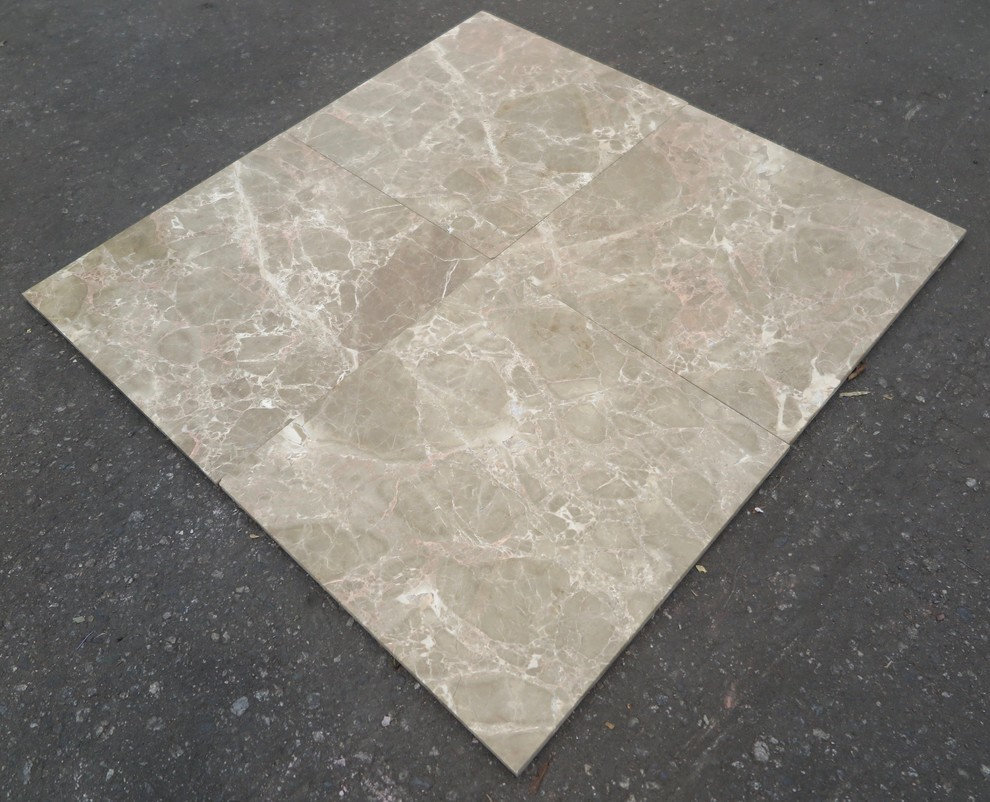 Emperador Light Marble Tiles, Polished Finish, 18"x18", Set of 48 ...