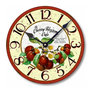 Vintage-Style Cherries Clock, 10.5 Inch Diameter - Farmhouse - Wall ...