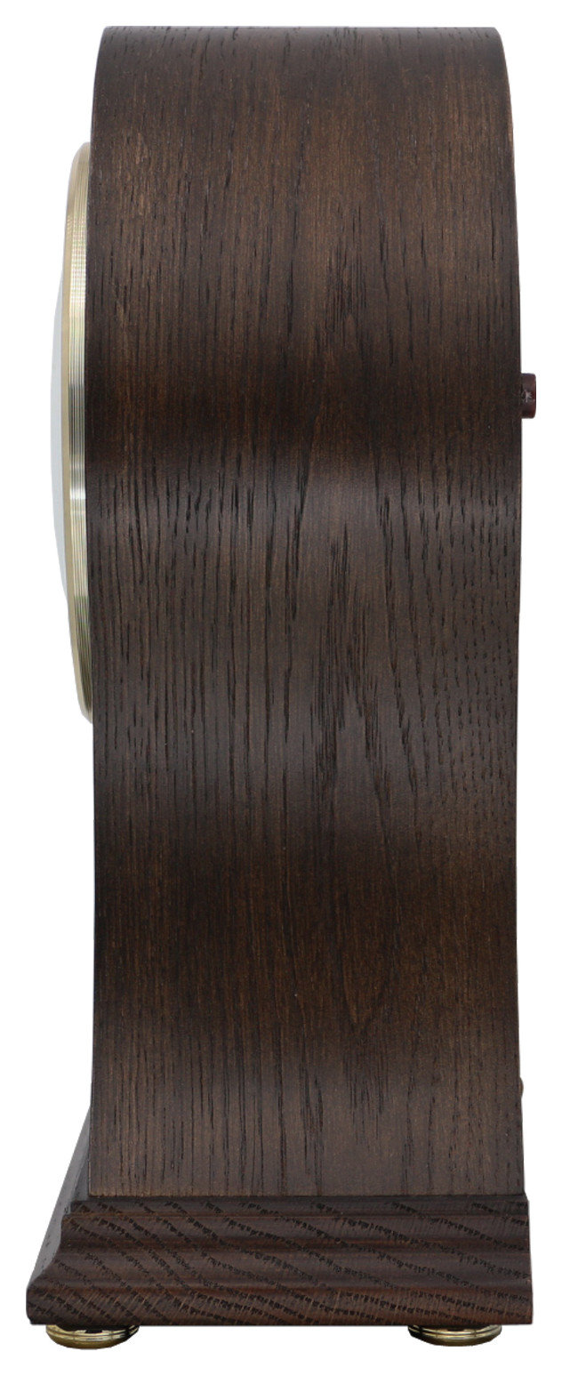 Tai Dark Brown Oak Veneer Dual Chime Mantel Clock - Transitional - Desk ...