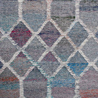 Multicolored Mosaic Lattice Handwoven Wool Dhurrie Area Rug, 2' X 3 ...