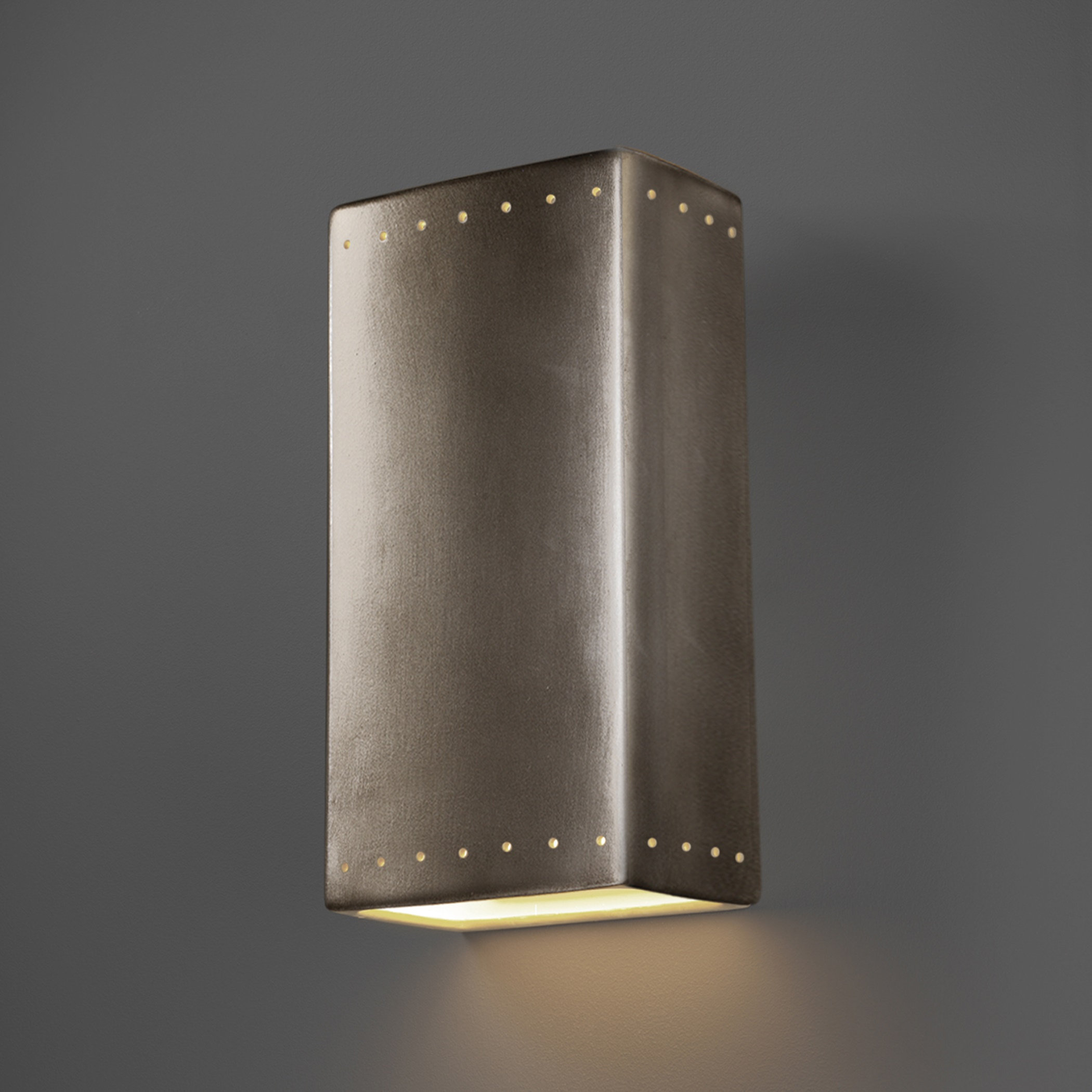 Ambiance Big Rectangle, Outdoor Closed Top Sconce, Antique Silver ...