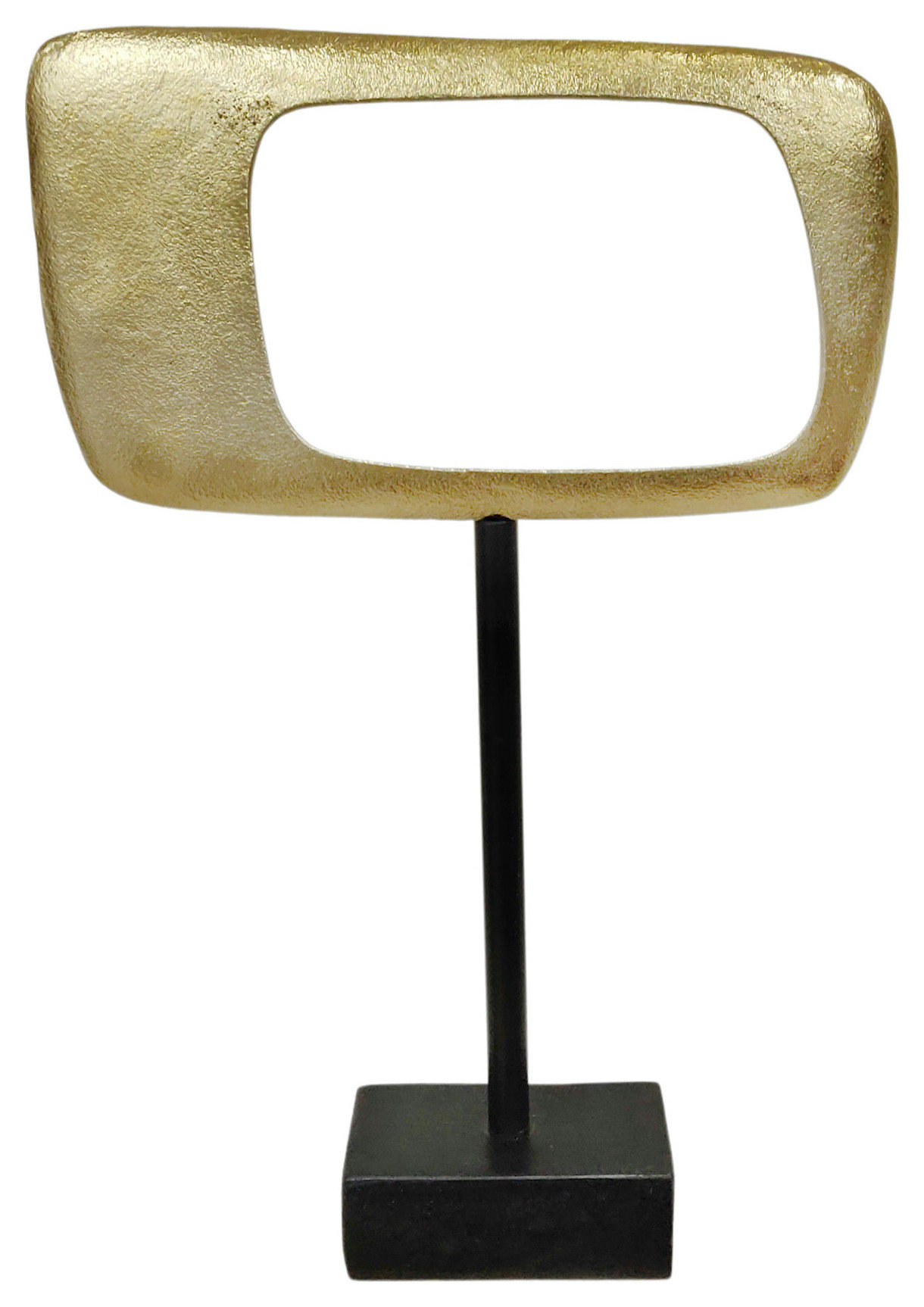 21.75" Aluminum Rhombus On Stand, Gold, Kd - Contemporary - Decorative ...