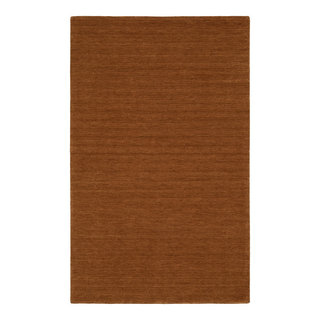 Apollo Heathered Solid Hand-Made Wool Area Rug, 8' x 10' - Contemporary ...