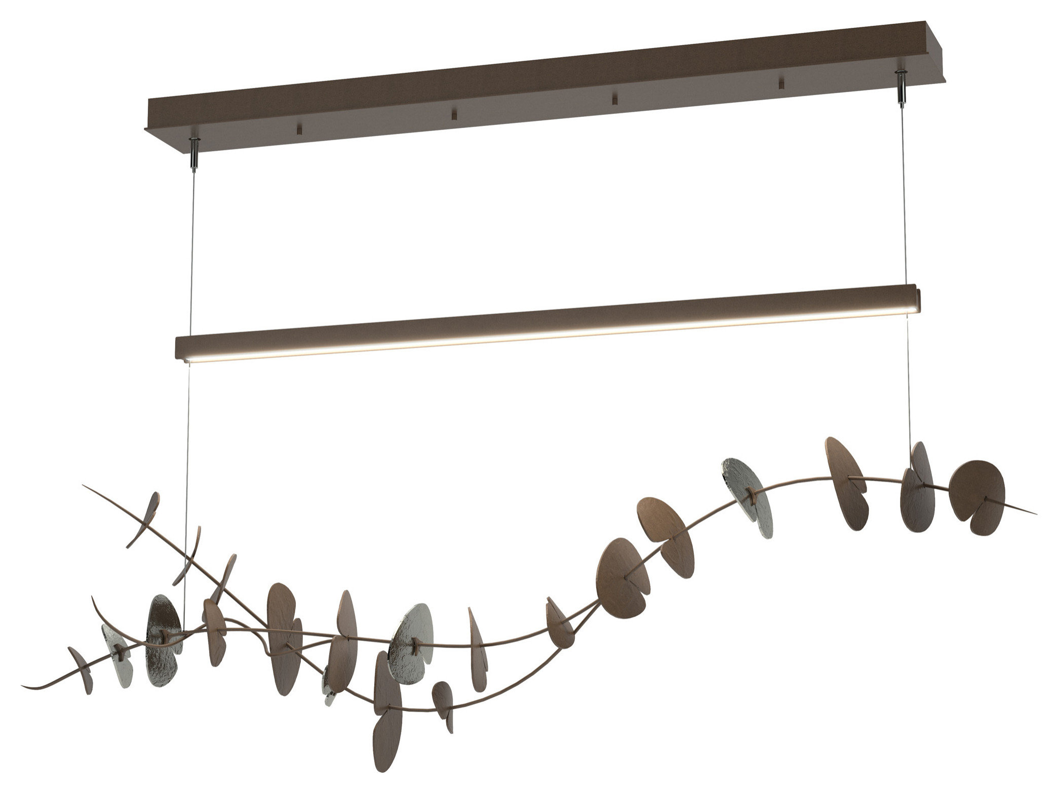 Lily LED Pendant, Bronze, Sterling, Standard Height - Contemporary ...