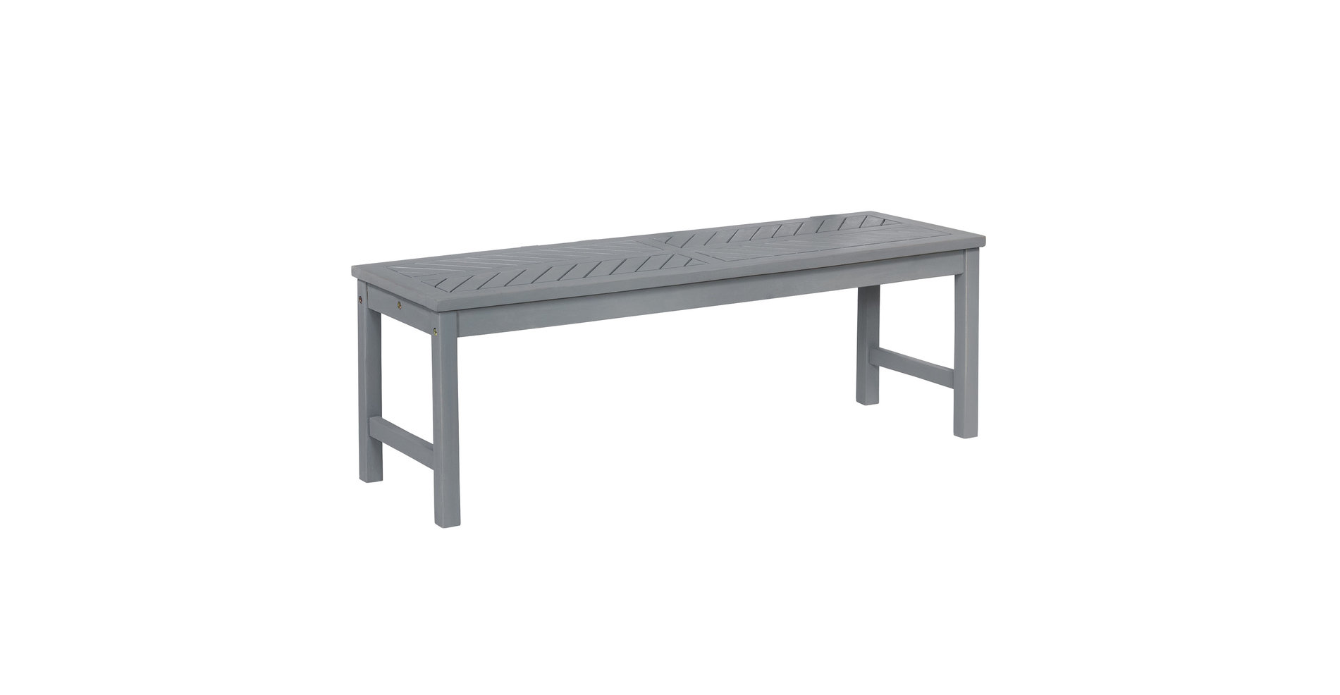 53" Modern Patio Dining Bench, Gray Wash - Transitional - Outdoor ...