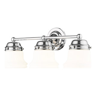 Vaughn 3-Light Vanity, Chrome - Traditional - Bathroom Vanity Lighting ...