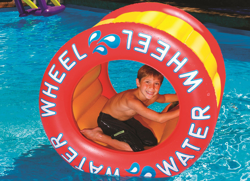 Inflatable Yellow Water Wheel Swimming Pool Float 14-Inch - Modern ...