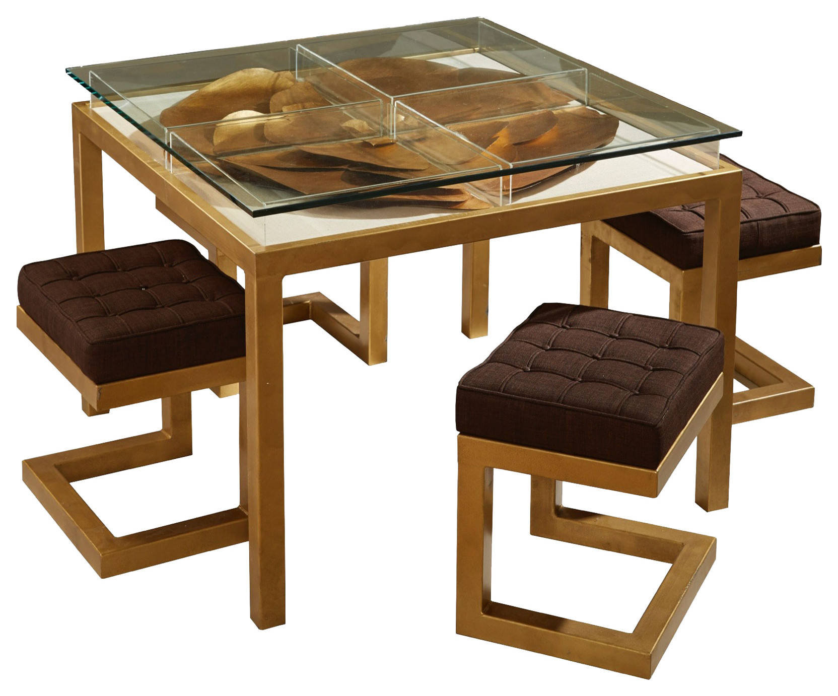 Tommy Mitchell Game Table Gilded - Contemporary - Game Tables - by ...