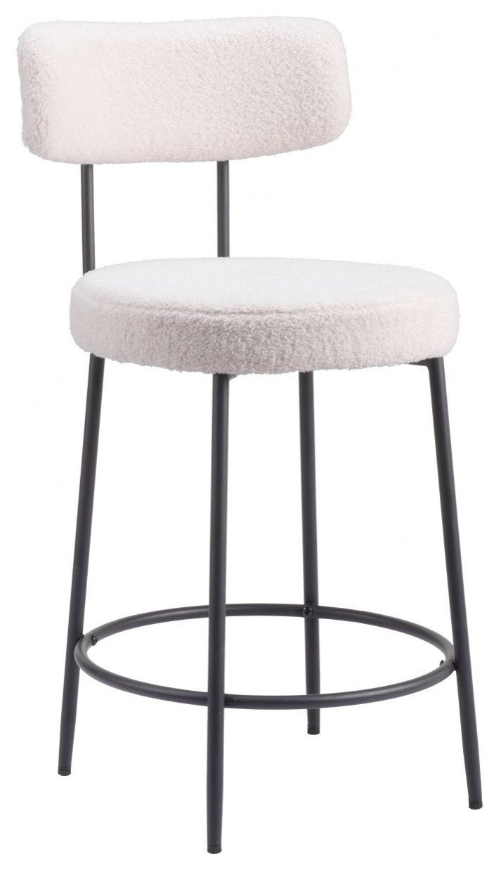 Blanca Counter Stool, Set of 2, Ivory - Transitional - Bar Stools And ...