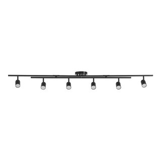 Wilma 6-Light Foldable Matte Black LED Integrated Track Lighting ...