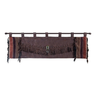 Mojave Sunset Faux Leather Southwest Valance - Southwestern - Valances ...