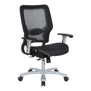 Air Grid Seat and Back Big & Tall Chair With Adjustable Lumbar Support ...