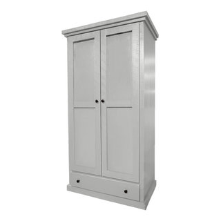 Farmhouse Solid Wood Wardrobe - Traditional - Armoires And Wardrobes ...