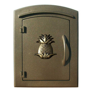 Non-Locking Column Mount Mailbox With "Decorative Pineapple Logo ...