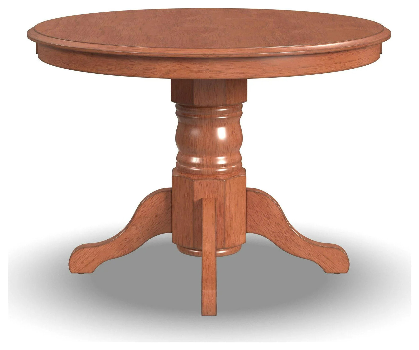 Classic Dining Table, Hardwood Frame With Pedestal Base & Round Top ...