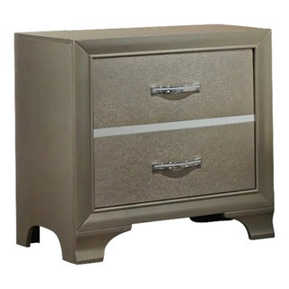 IN Room Furniture Designs Contemporary Wood Night Stand in Champagne ...