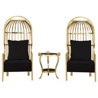 Infinity Black Velvet Metal Dome Chair - Contemporary - Armchairs And ...