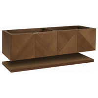 72" Chestnut Floating Double Bathroom Vanity Silestone Quartz, James ...