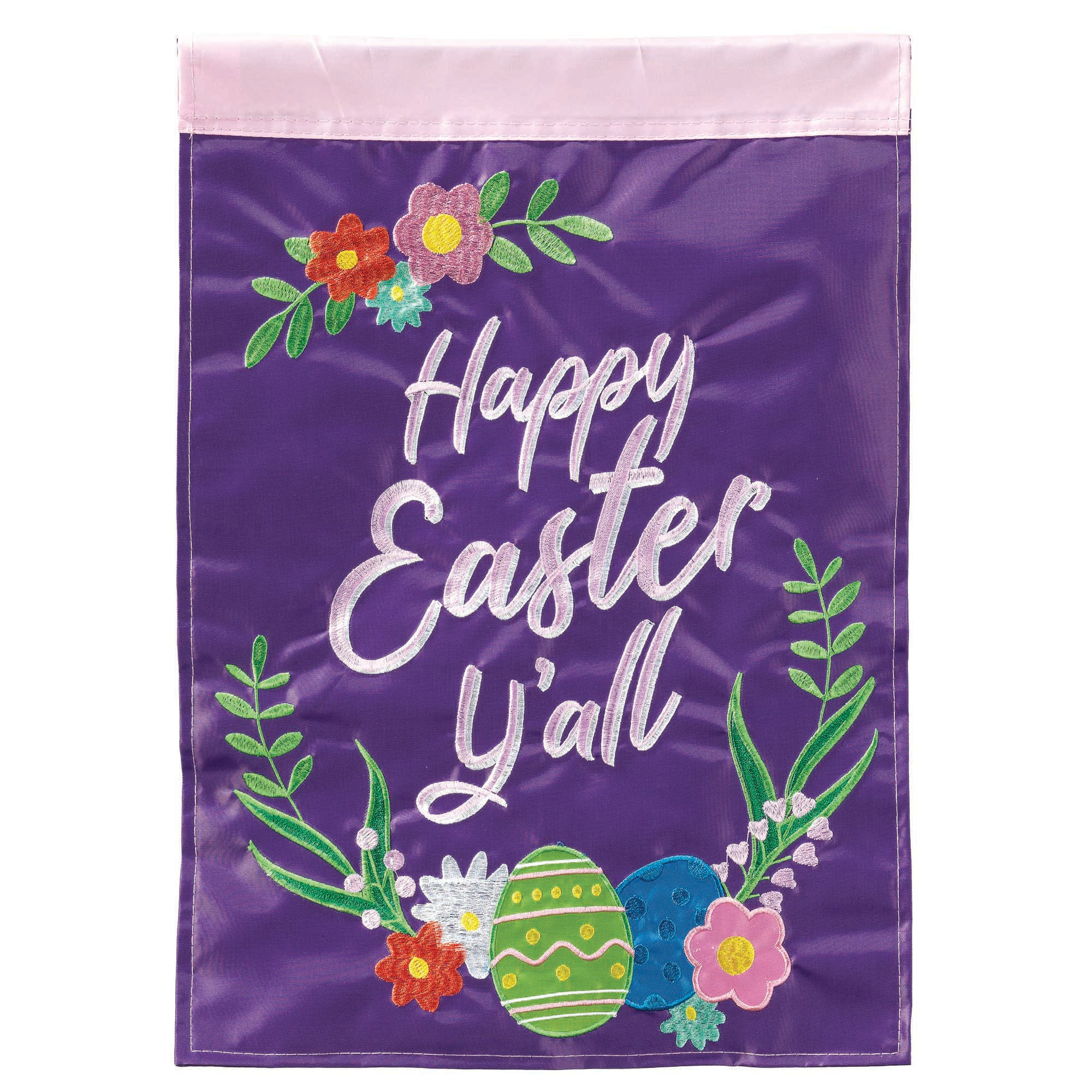 Happy Easter Flag, Polyester, Garden - Traditional - Flags And ...