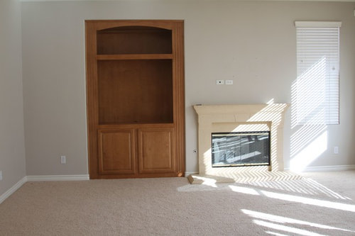 Need help!! Niche on only one side and fireplace not centered. What to ...