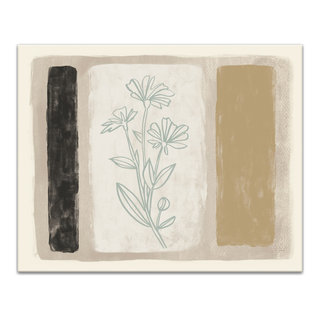 Cream Abstract Floral 16x20 Canvas Wall Art, 16x20 - Contemporary ...