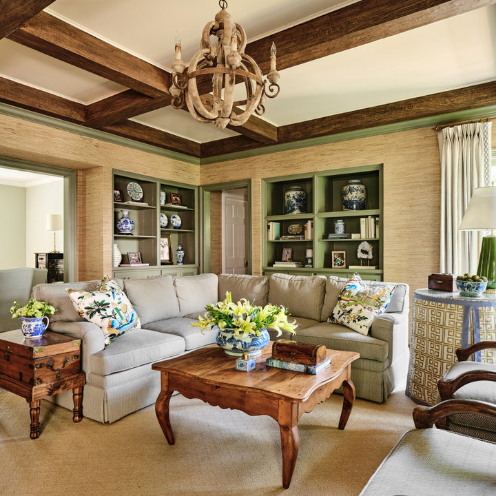 75 Wallpaper Living Room Ideas You'll Love - June, 2025 | Houzz