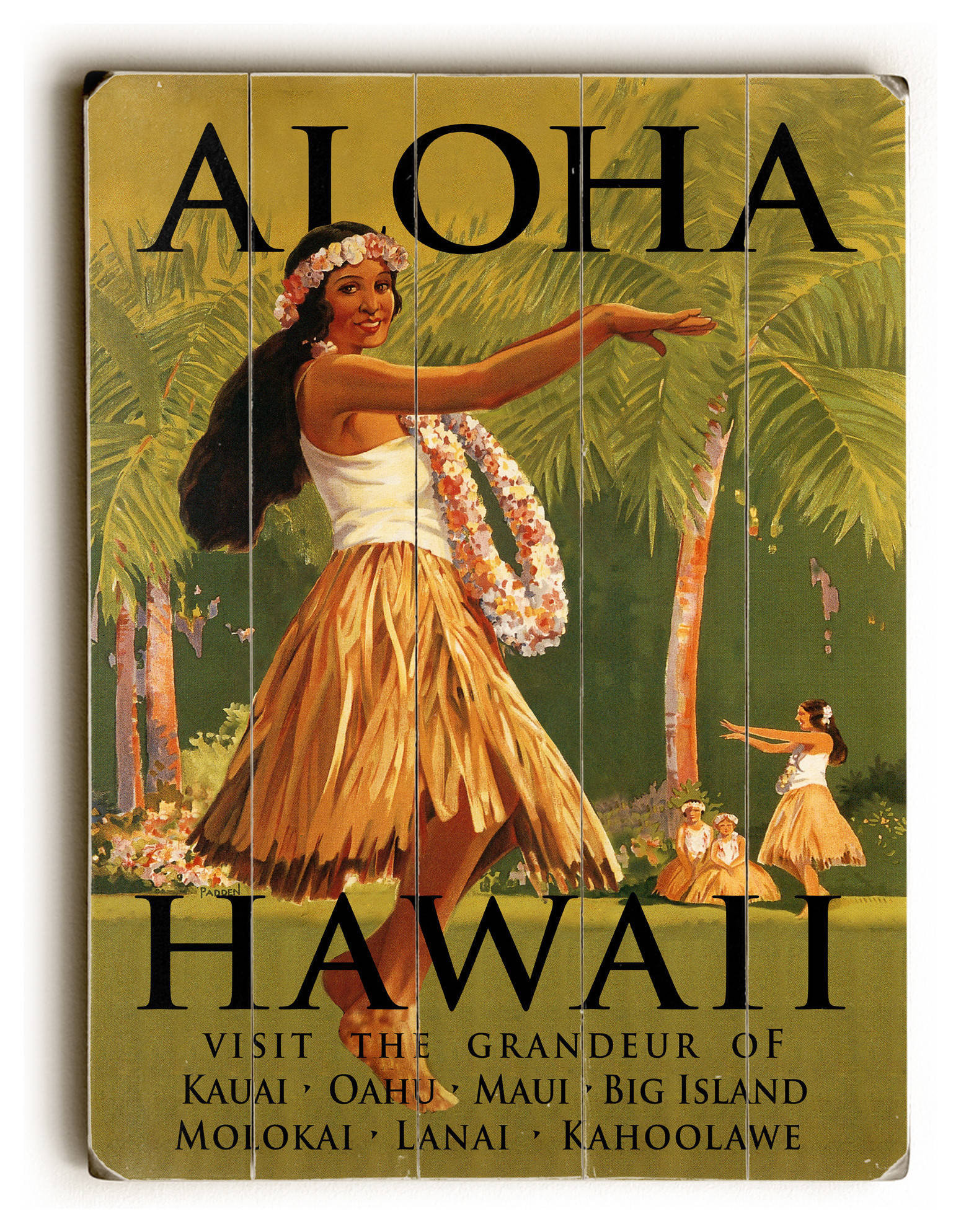 Aloha Hawaii - Wall Decor by Mondiale, 14"x20" - Tropical - Prints And ...