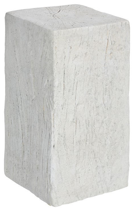 Log Prism Pedestal, Roman Stone, 9x9x18"h - Rustic - Plant Stands And ...