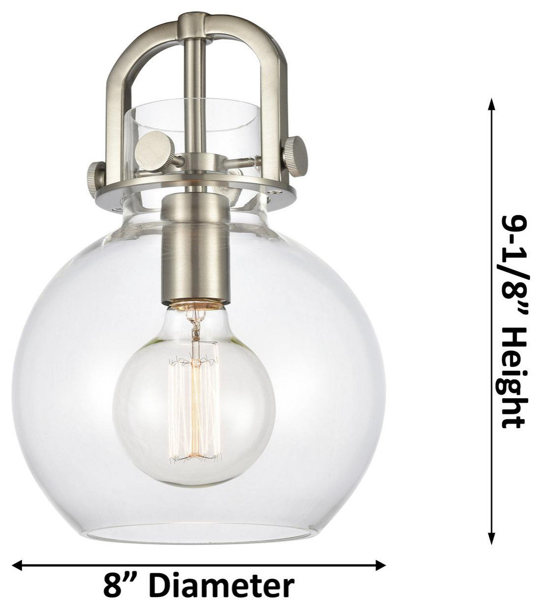 Downtown Urban Newton Sphere 1 Light Mini Pendant, Light Smoke Glass, Champagne - Rustic ...