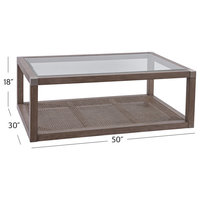 Calum Rubberwood Rectangular Cocktail Table - Tropical - Coffee Tables ...