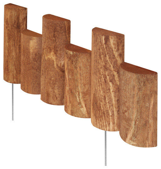 18" Half Log Edging, Set of 6 - Rustic - Home Fencing And Gates - by ...