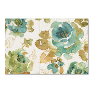 Lisa Audit 'My Greenhouse Roses I on Wood' Canvas Art, 19"x12 ...