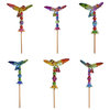 Set of 6 Acrylic Hummingbird Pot Stakes - Contemporary - Garden Statues ...