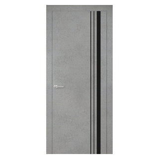 Solid French Door | Planum 0011 Concrete with| Bathroom, 36" x 80 ...