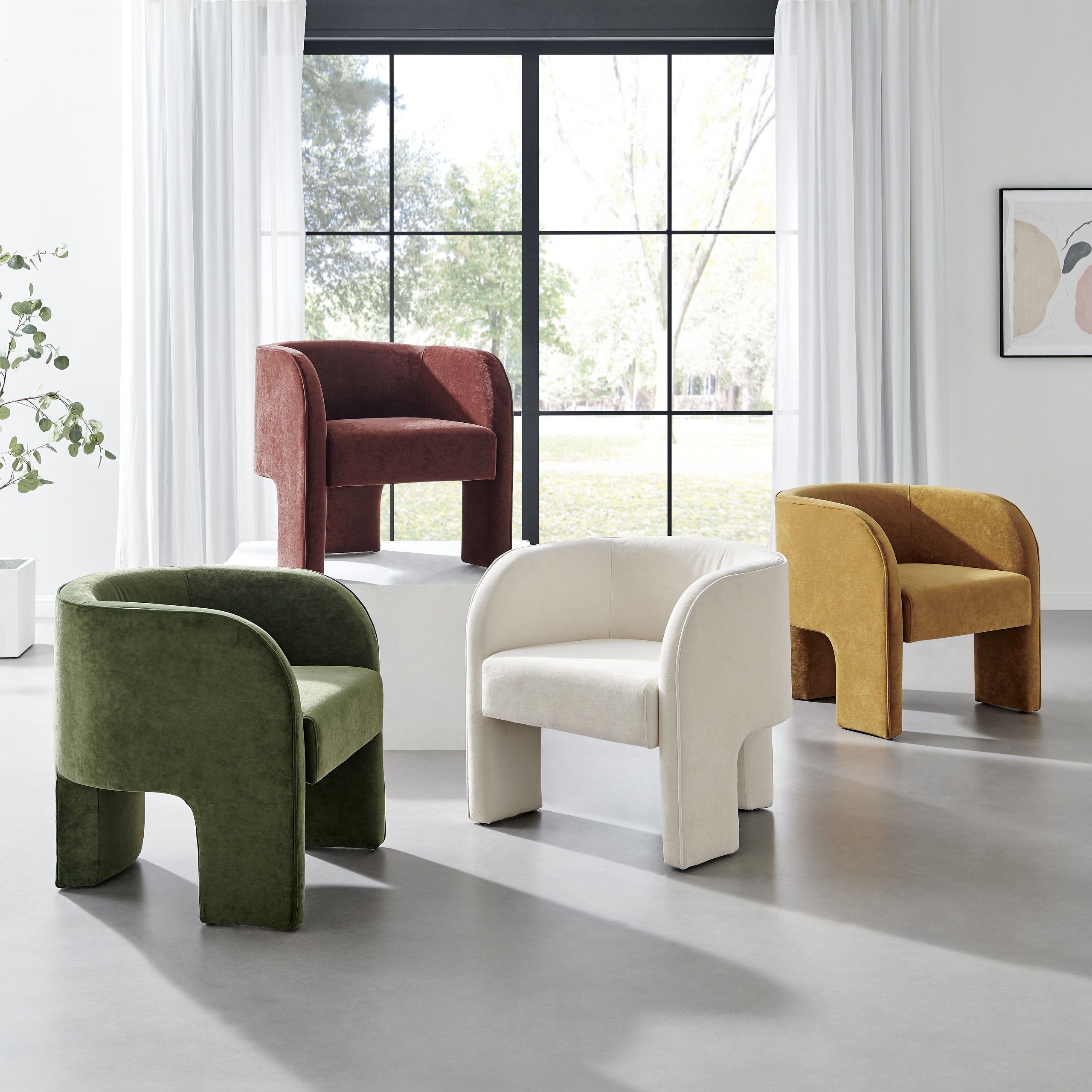 Matteo Fabric Accent Arm Chair - Contemporary - Armchairs And Accent ...