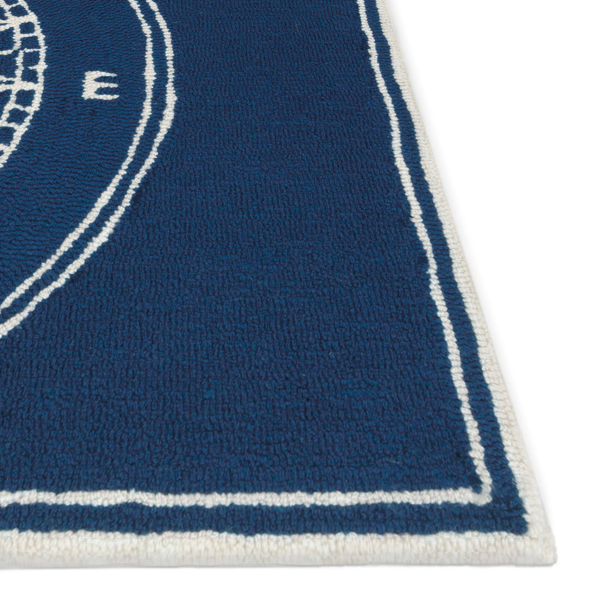 Frontporch Compass Indoor/Outdoor Rug, 3' Round - Beach Style - Outdoor ...