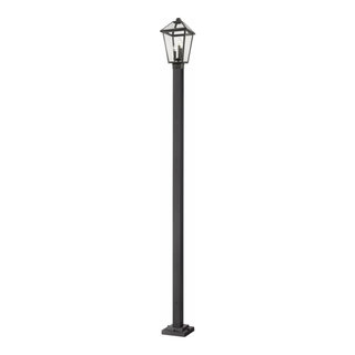 3 Light Outdoor Post Mount Lantern in Traditional Style - 10 Inches ...