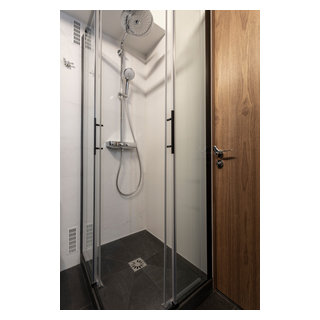 Studio 25m2 + balcon 4m2 - Contemporary - Bathroom - Paris - by Fables ...