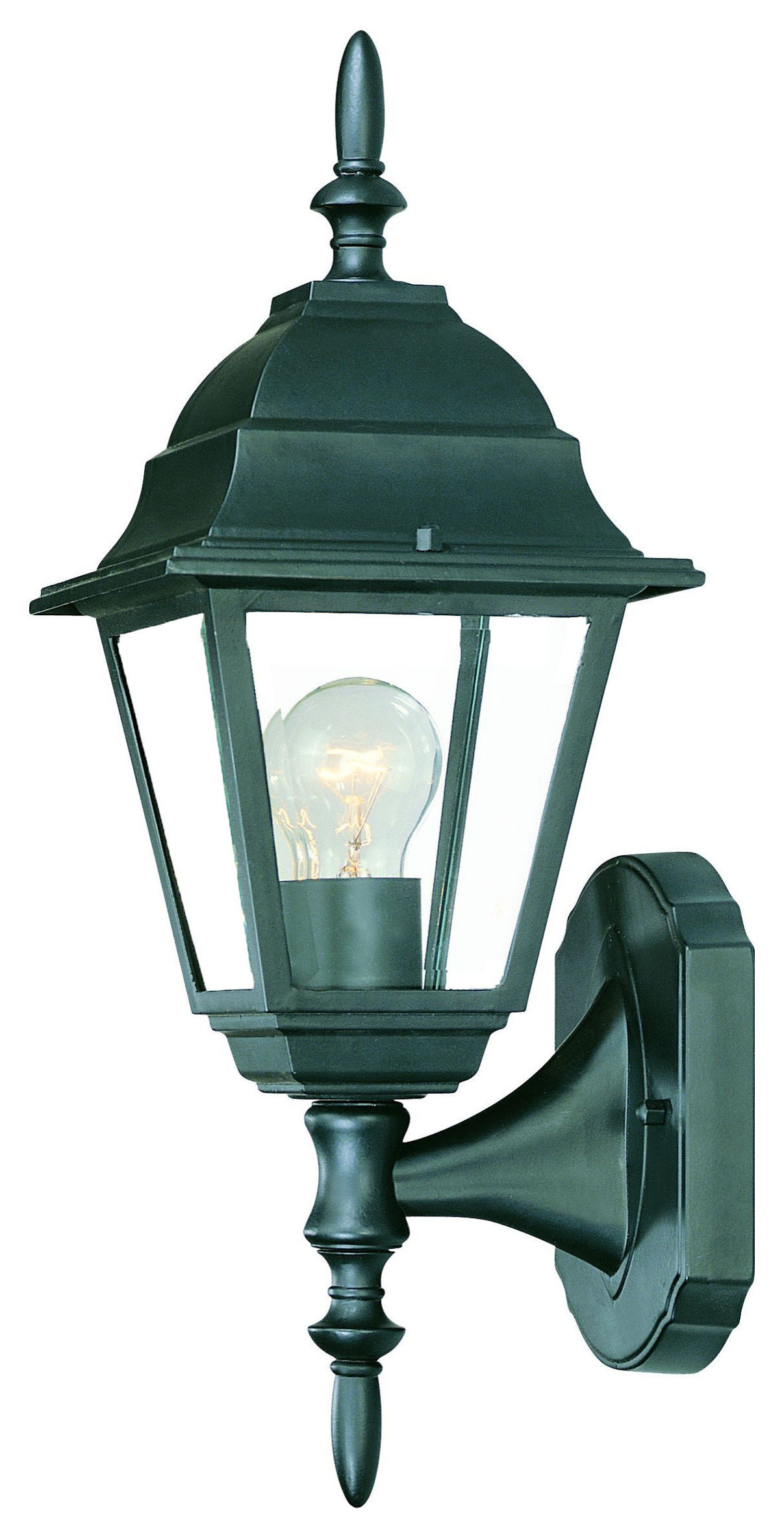 Matte Black Swing Arm Outdoor Wall Light - Traditional - Outdoor Wall ...